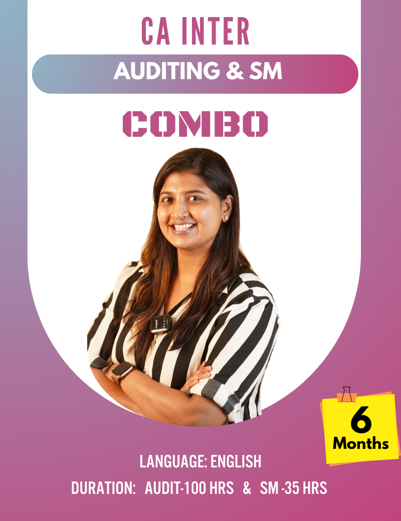 CA INTER | COMBO (AUDIT AND SM) | Concepts with Karthik CA INTER | COMBO (AUDIT AND SM) | Concepts with Karthik